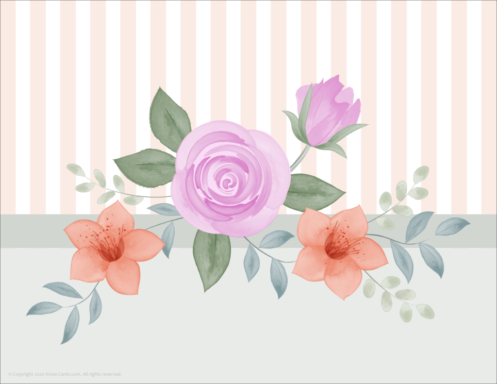 Flower Decor (green) - eCard Store
