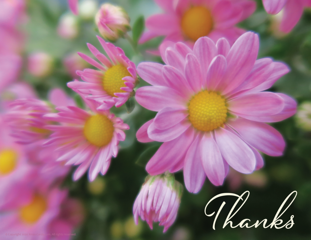 Flower Art (Thank you) (green) - eCard Store